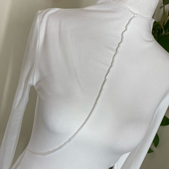 SHEIN | Tops | Nwt Shein Mock Neck Seam Detail Long Sleeve Top | Poshmark
